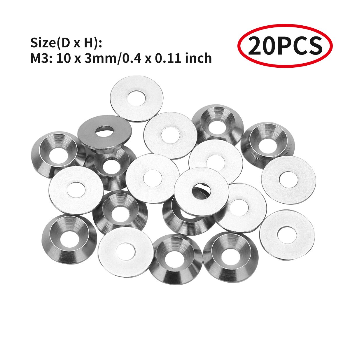 20Pcs M3/M4/M5 304 Stainless Steel Cone Cup Head S... – Vicedeal