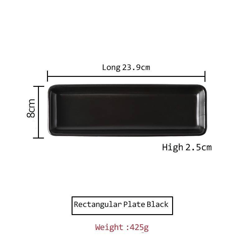 Rectangular Ceramic Sushi Long Plate Dessert Cake ... – Grandado