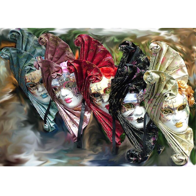 diy Carnival Masks Venice 5D Full Square Round dri... – Vicedeal