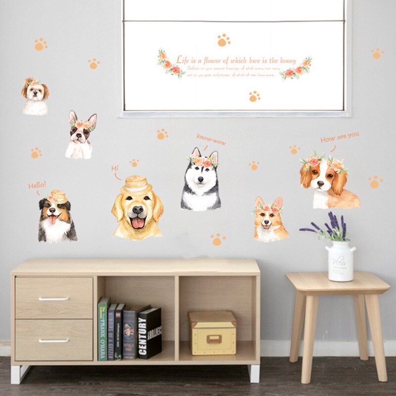 DIY Dogs Cats 3D Wall Stickers Funny Door Window W... – Grandado
