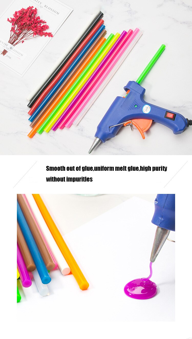 10pcs/lot 7mm color melt glue stick melt glue gun ... – Vicedeal