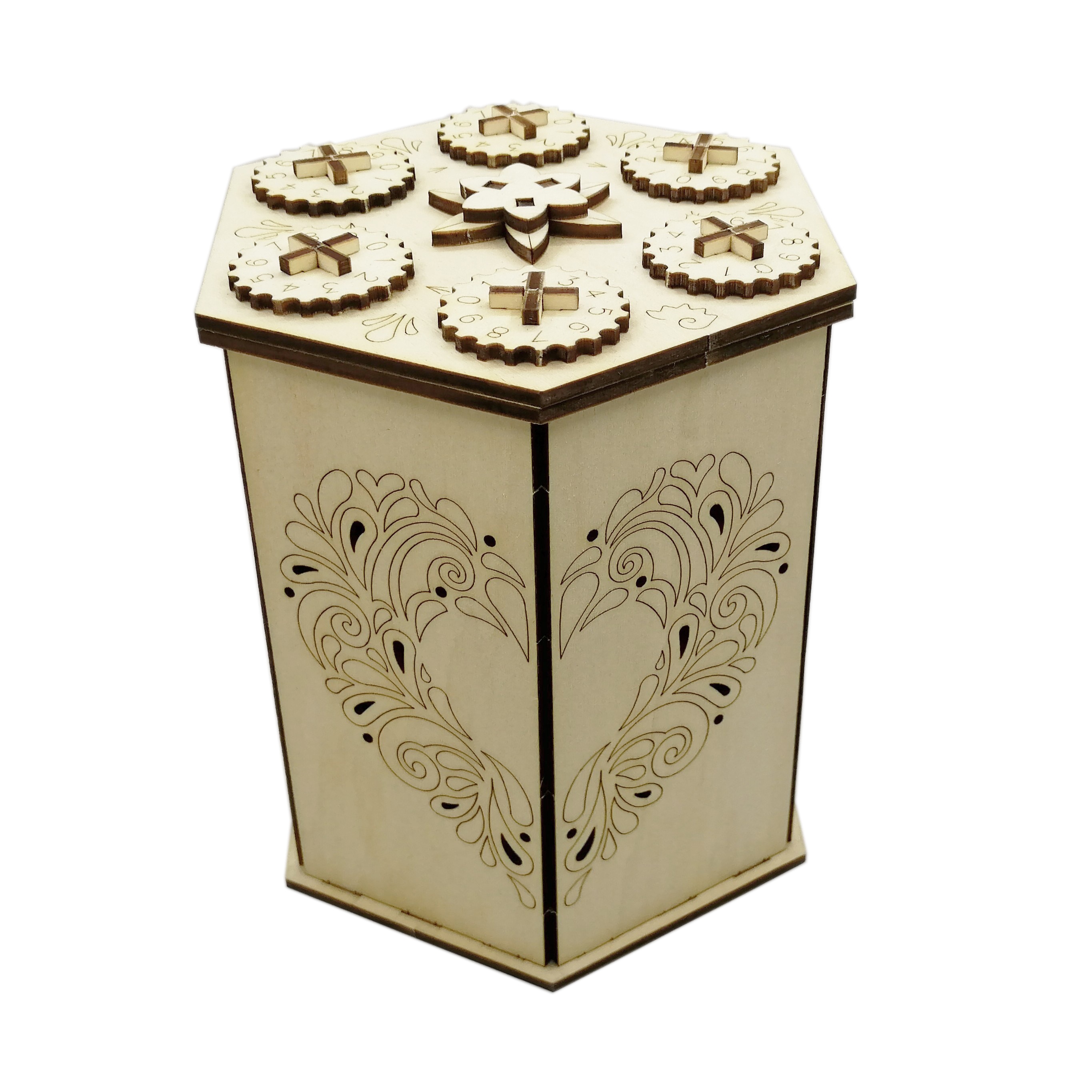 Cipher Code Deposit Box 3D Puzzles Mechanical Wood... – Grandado