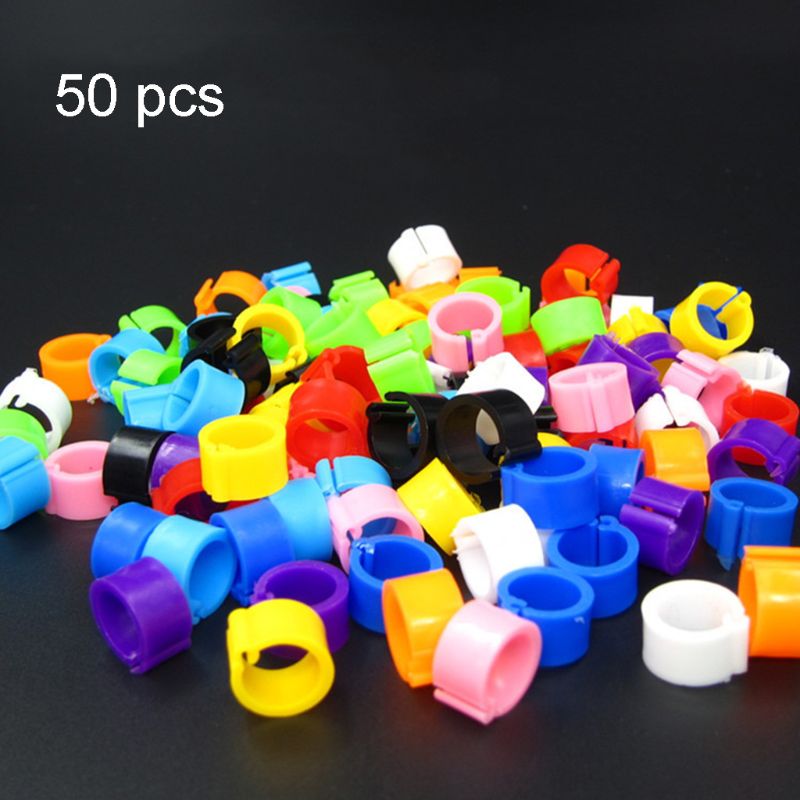 50Pcs 8mm Plastic Bird Leg Rings Racing Pigeon Tra... – Grandado