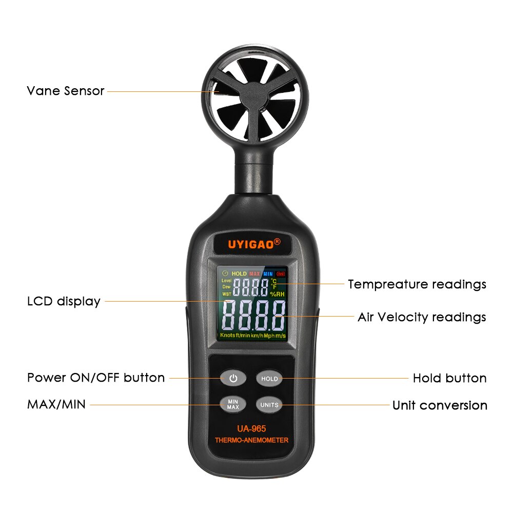 Anemometer Thermometer LCD Digital Handheld Measur... – Vicedeal
