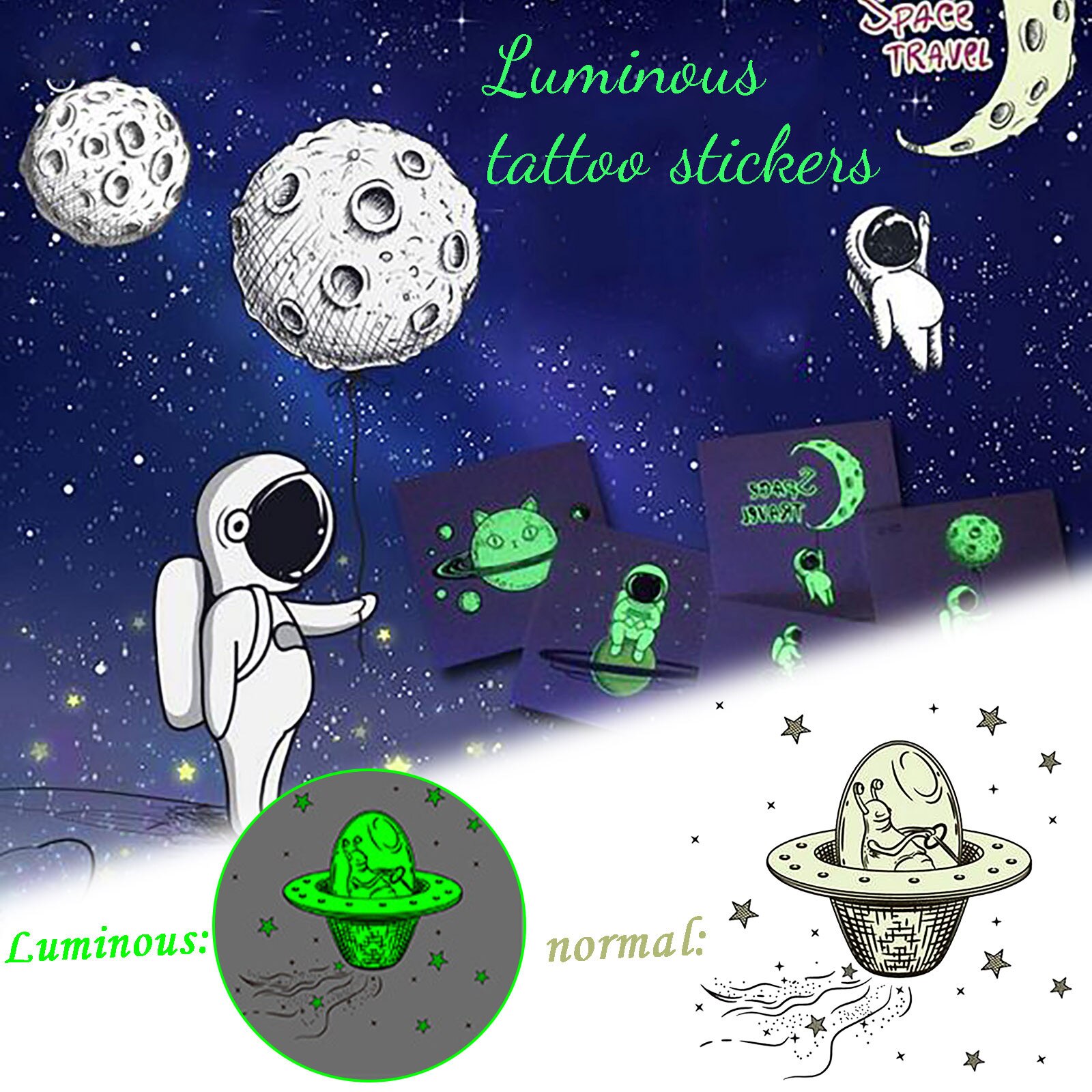 Leuke Fluorescerende Stickers Lichtgevende Muursti... – Grandado