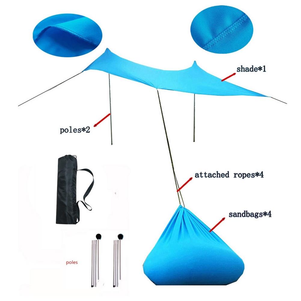 Family Beach Sunshade Lightweight Portable Sun Sha... – Grandado