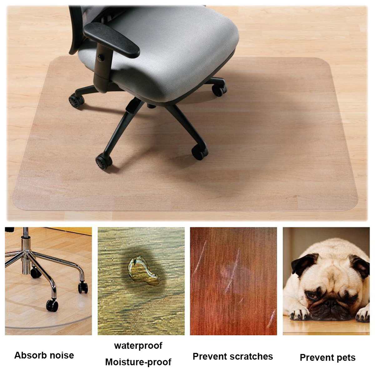 Pvc Transparent Waterproof Mat Wood Floor Protecti... – Grandado