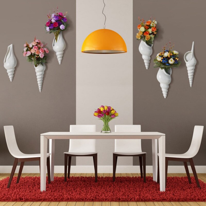 Amagogo Modern White Ceramic Sea Shell Conch Flowe... – Grandado