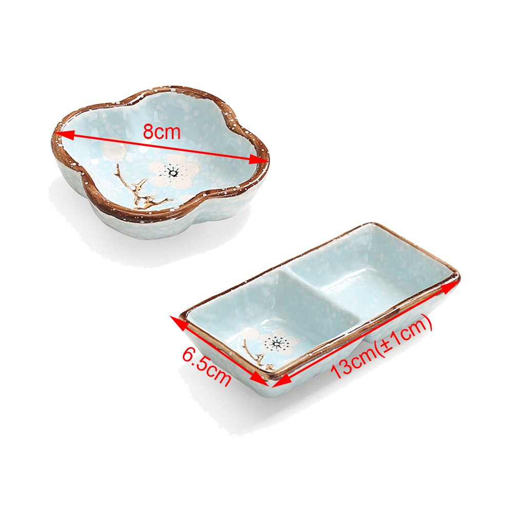 1 PC ceramics seasoning small dish Round Polygon s... – Vicedeal