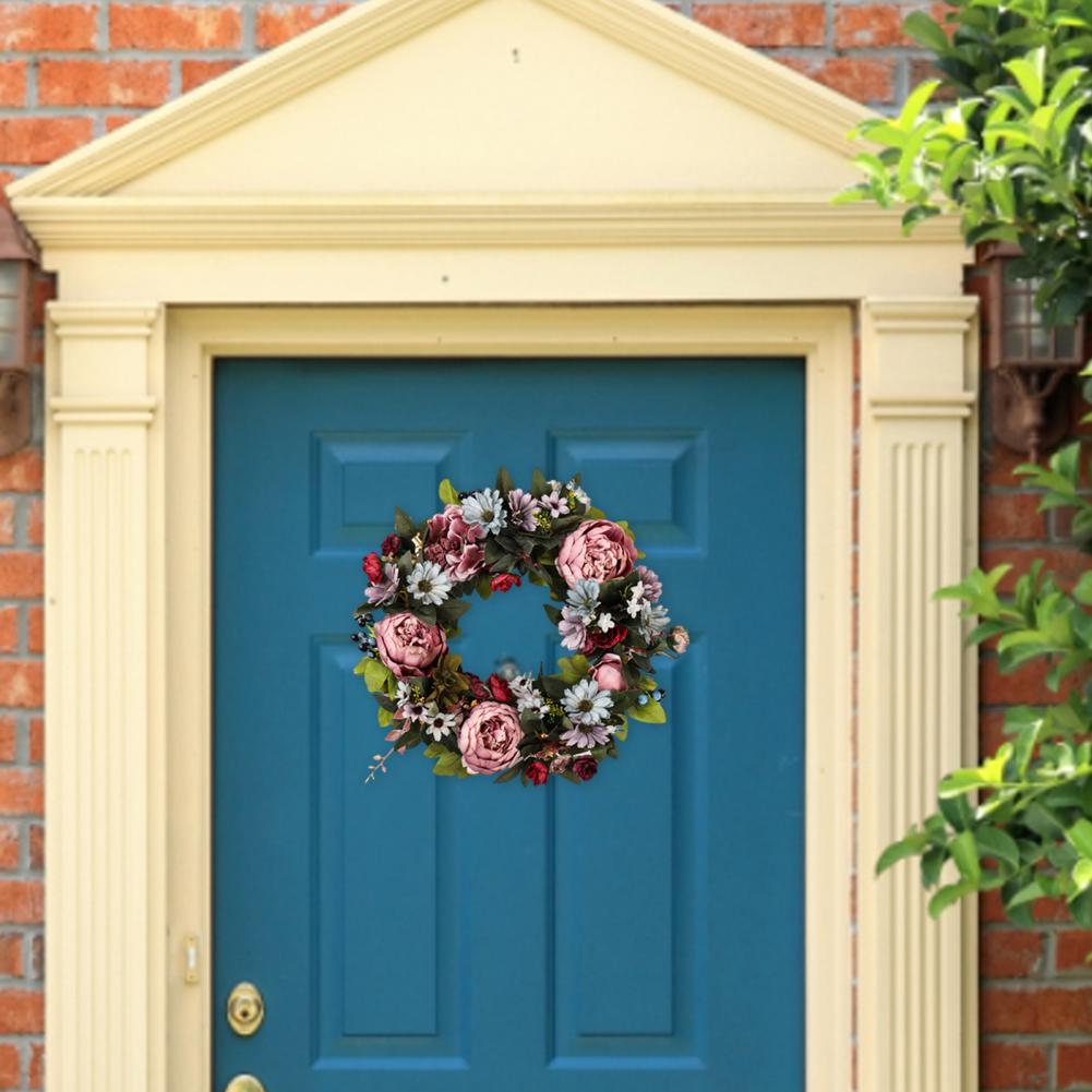 Door Wreath Beauty Round Realistic Anti-fade Handm... – Grandado