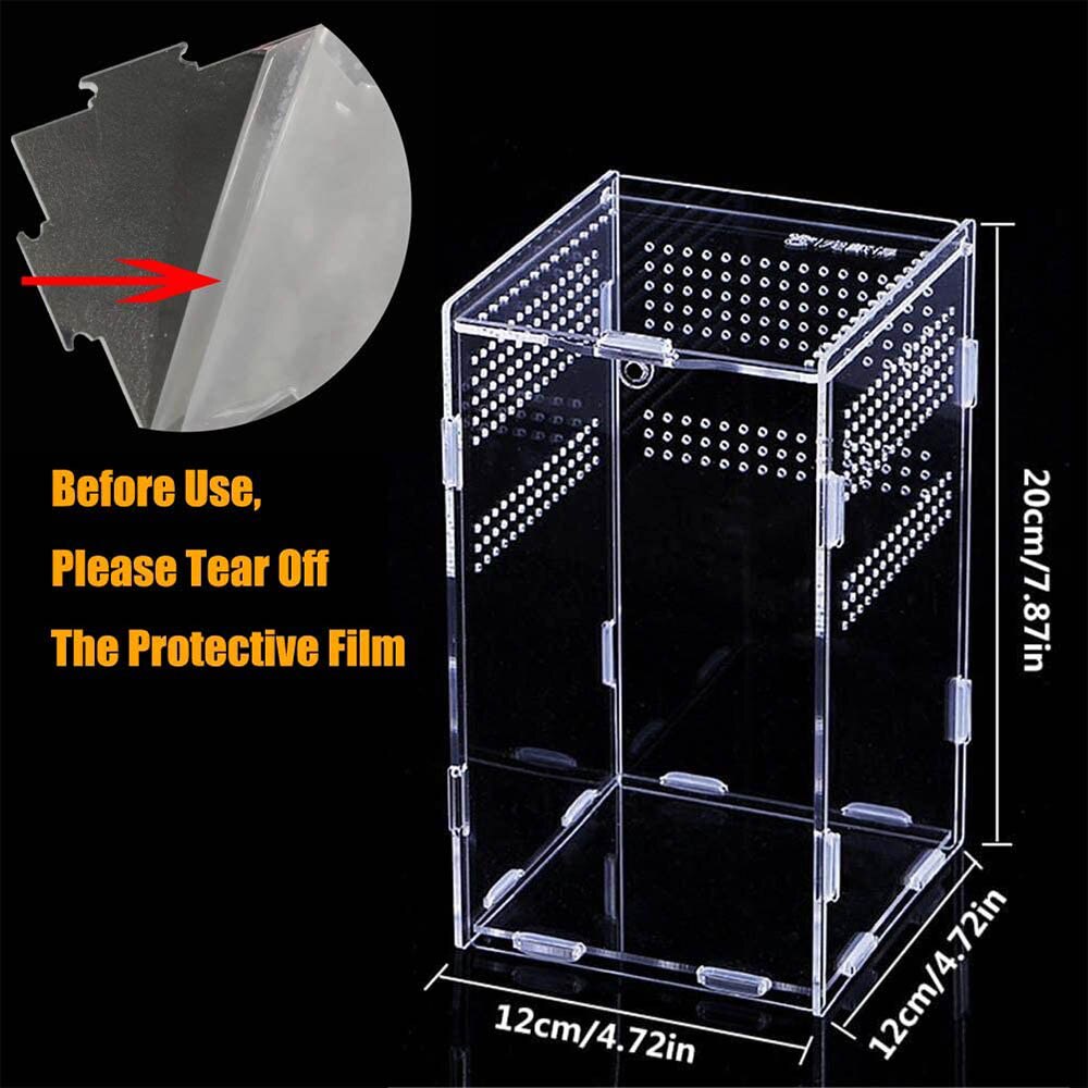 Transparent Acrylic Reptile Feeding Box Insect Box... – Vicedeal