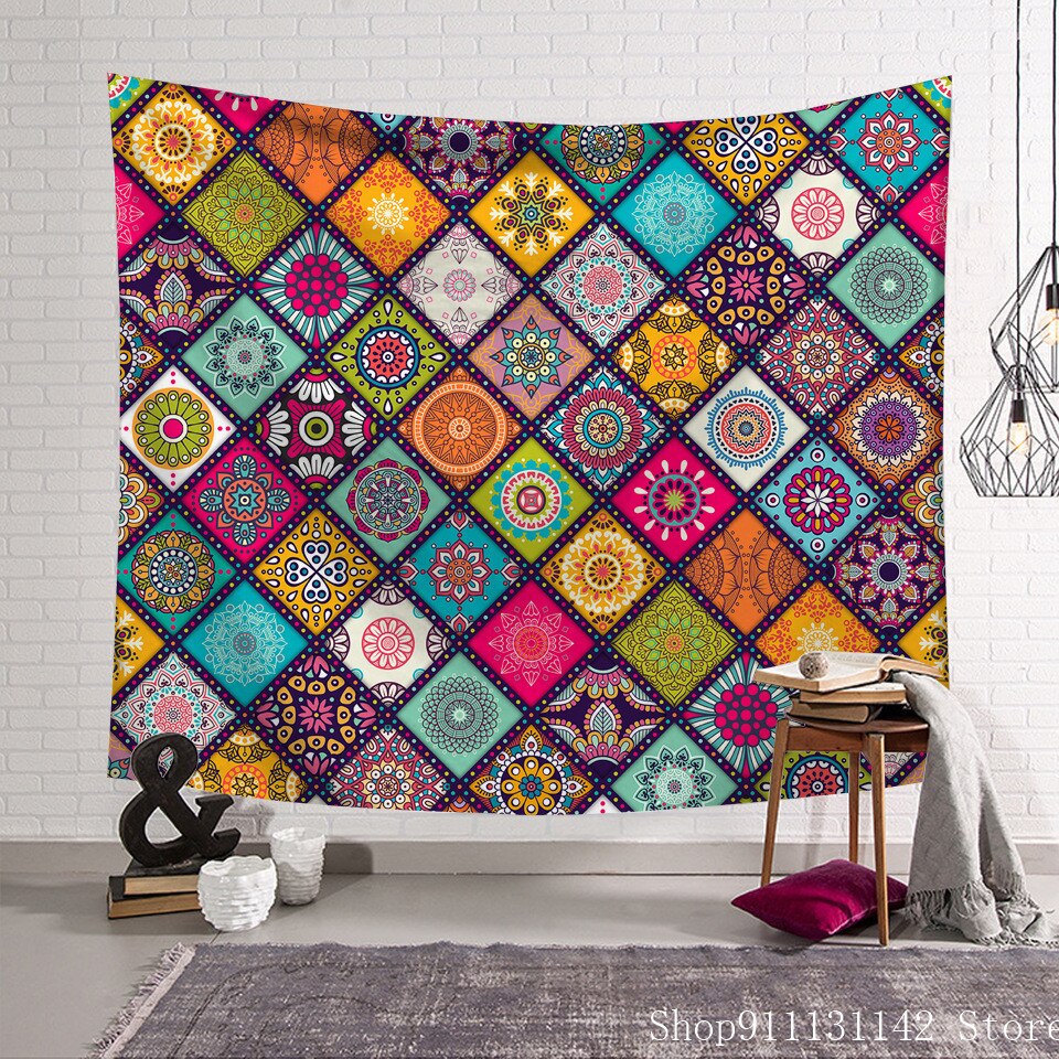 Mandala 3D Digital Printing Square Tapestries Wall... – Grandado
