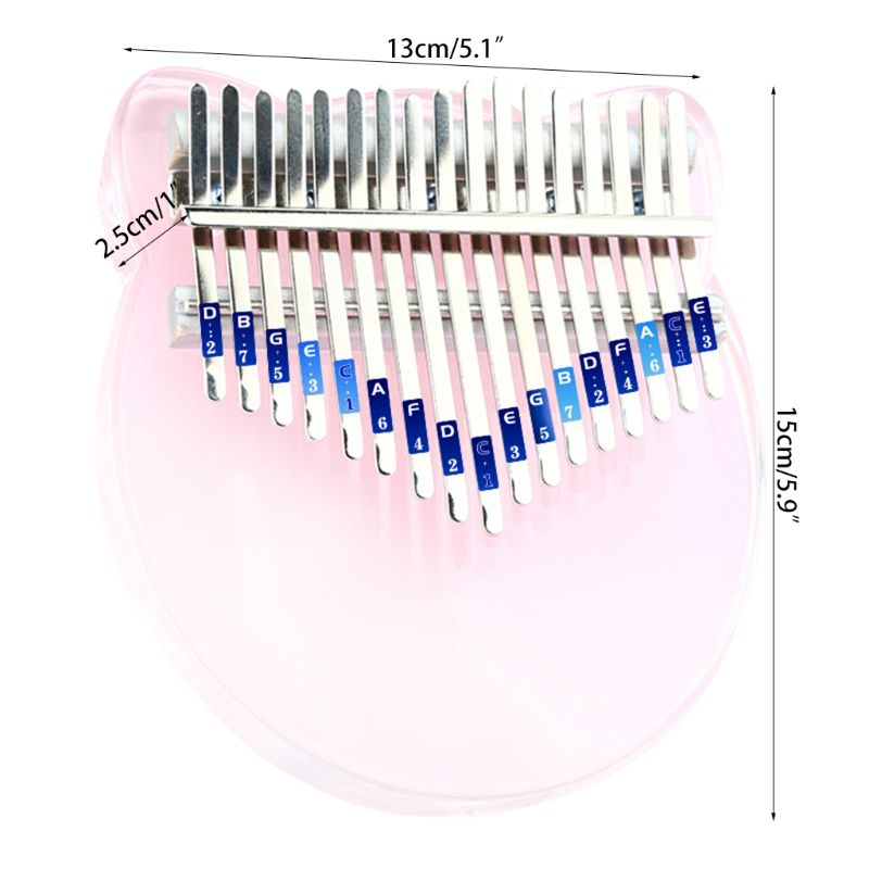 Kalimba 17 Keys Thumb Piano, Portable Transparent ... – Grandado