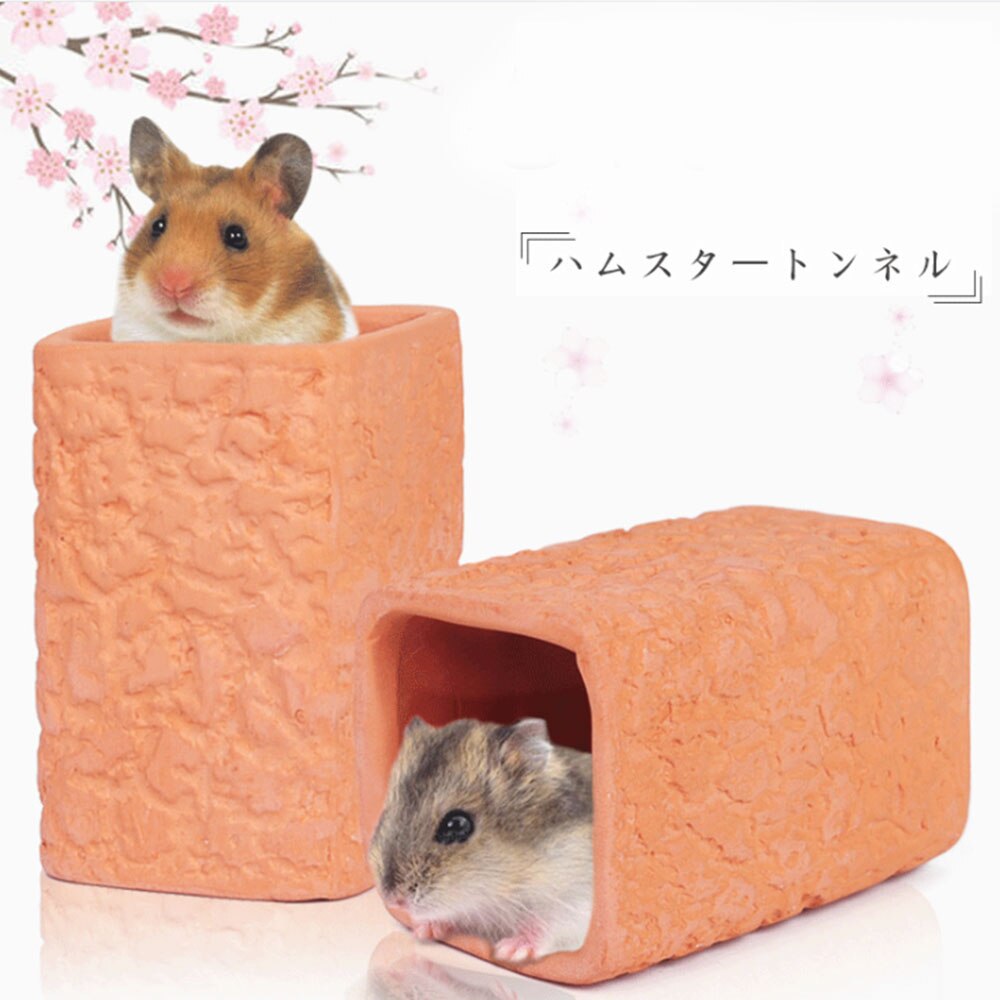 Original Tunnel Shaped Hamster Ceramic Bedding Hid... – Grandado