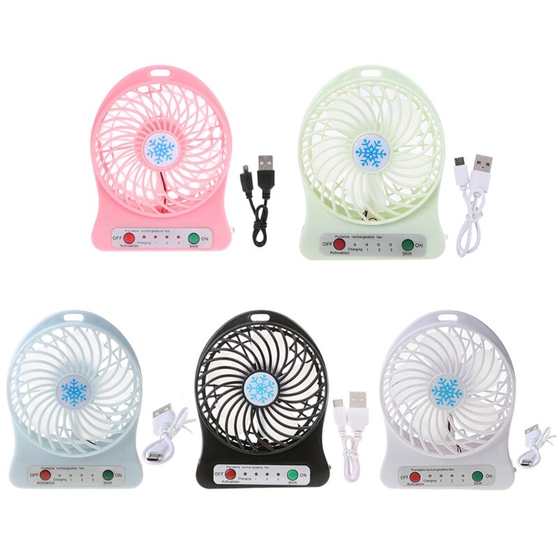 Draagbare Led Licht Mini Fan Luchtkoeler Mini Desk... – Grandado