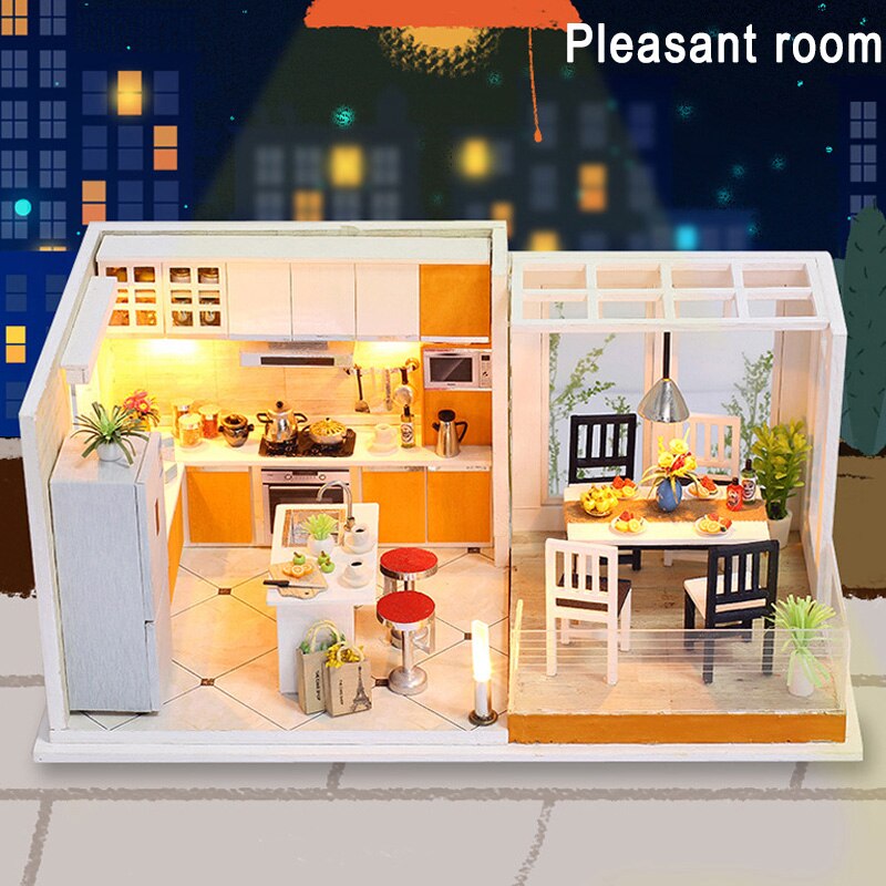 Dollhouse Miniature with Furniture DIY Mini House ... – Grandado