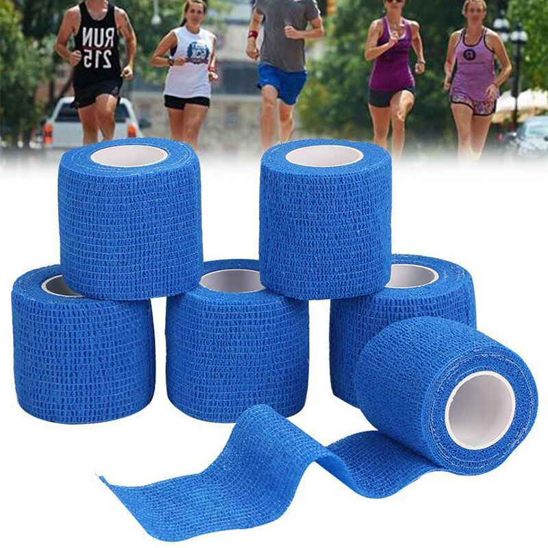 6pcs Blue Self-adhesive Bandages Fixation Sports F... – Grandado