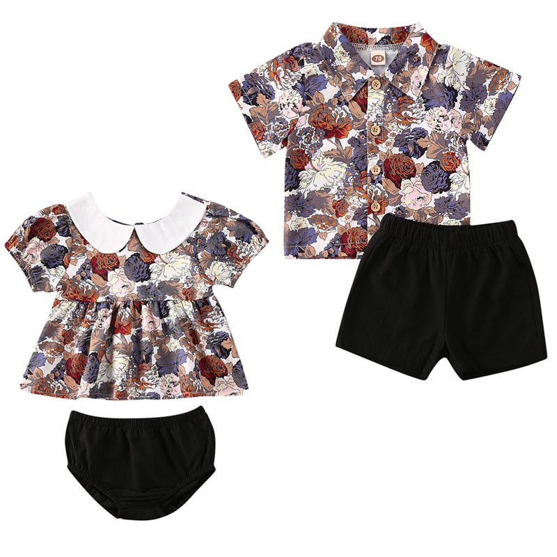 Søster bror matchende sæt børn baby dreng pige blo... – Grandado