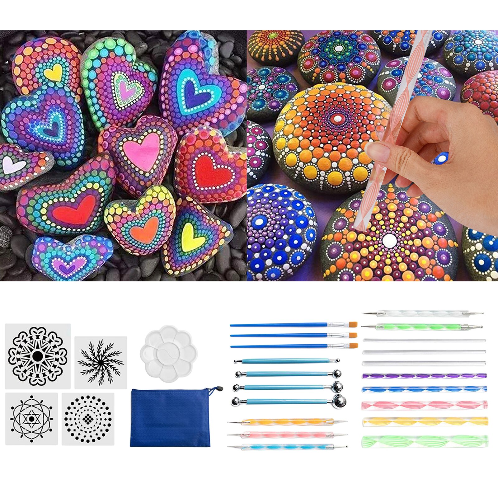25Pcs Mandala Dotting Tools DIY Rock Painting Kits... – Grandado