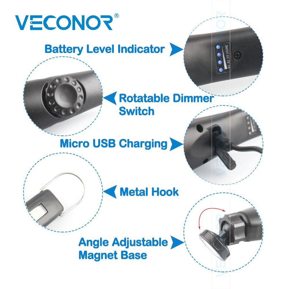 Car Inspection Maintenance Light Rechargeable COB ... – Grandado