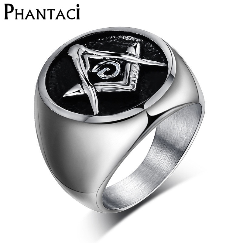 316L Stainless Steel Masonic Ring For Men, Master ... – Grandado