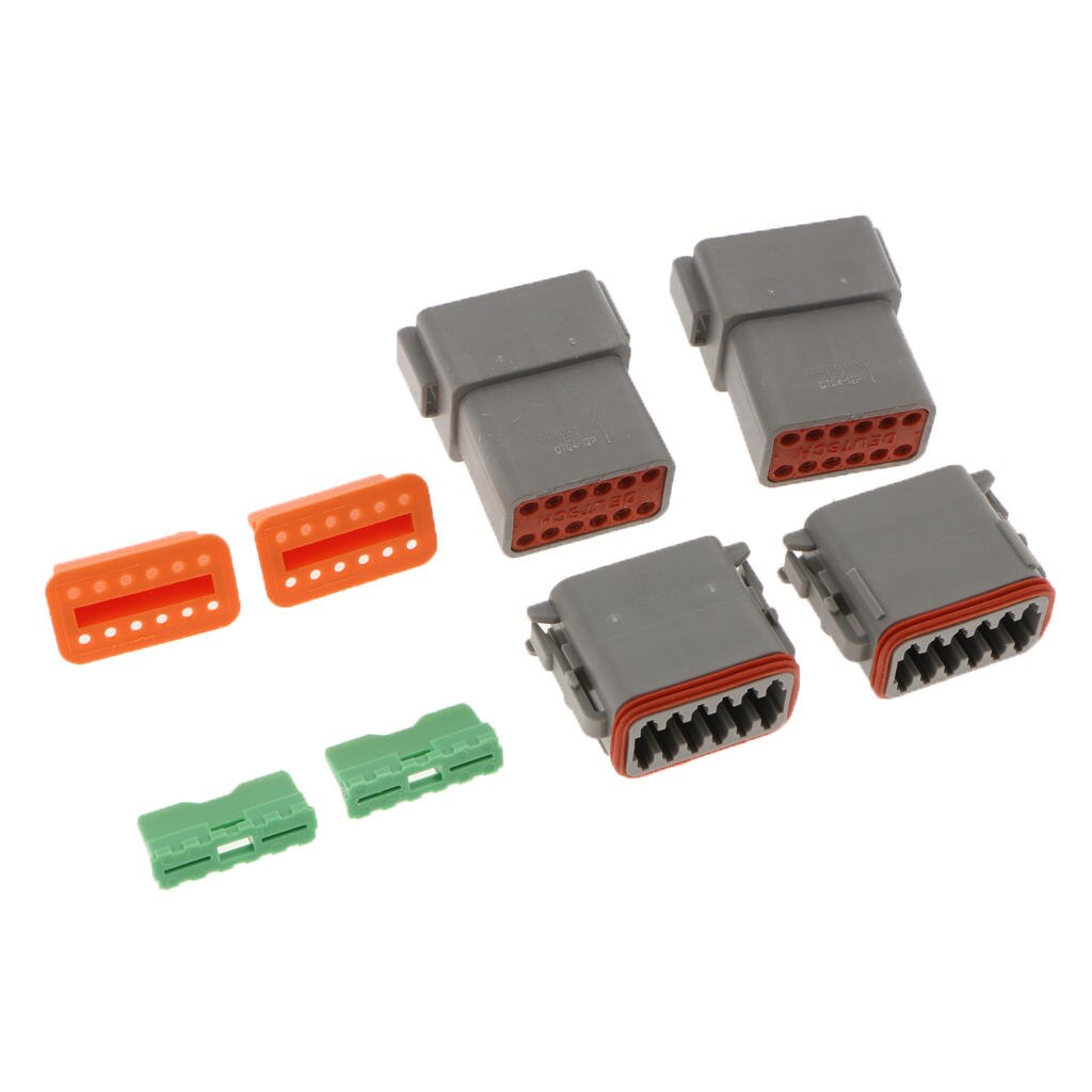 2 Sets Kit Dt 12 Pin Waterdichte Elektrische Draad... – Vicedeal