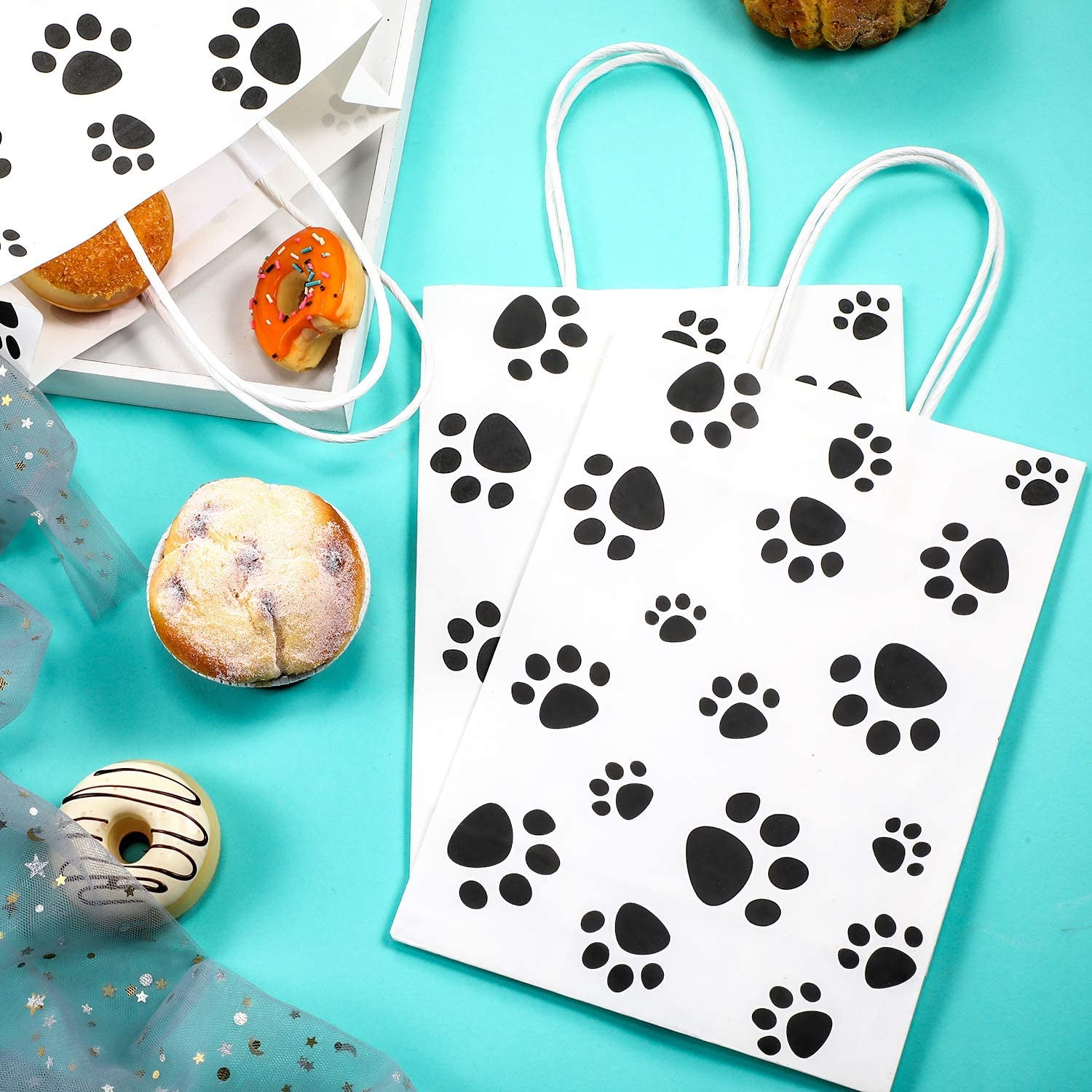 Pet Paw Print Kraft Paper Bags Heat Treat Candy Ba... – Vicedeal