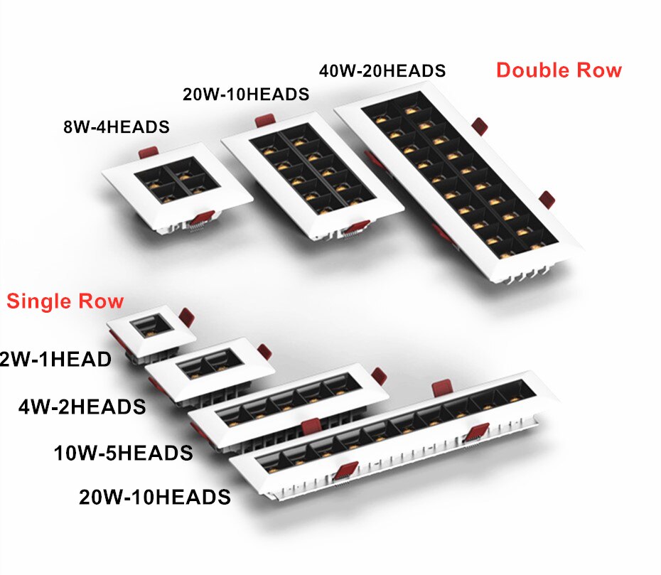 [DBF]Single Row Long Square LED COB Recessed Downl... – Grandado