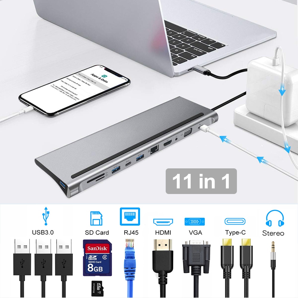Laptop Docking Stations USB C Type-C Hub To HDMI A... – Vicedeal