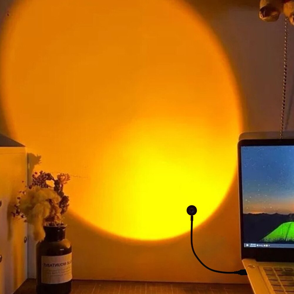Sunset Lamp USB Rainbow Projector Atmosphere Night... – Vicedeal