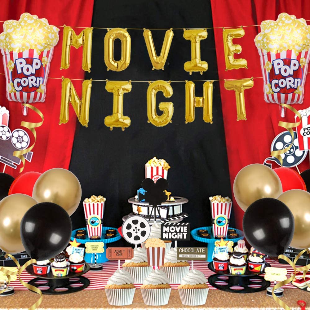 Movie Night Themed Party Decoration Hollywood Red ... – Vicedeal