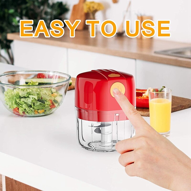 Electric Mini Garlic Chopper Mincer, Portable Smal... – Vicedeal