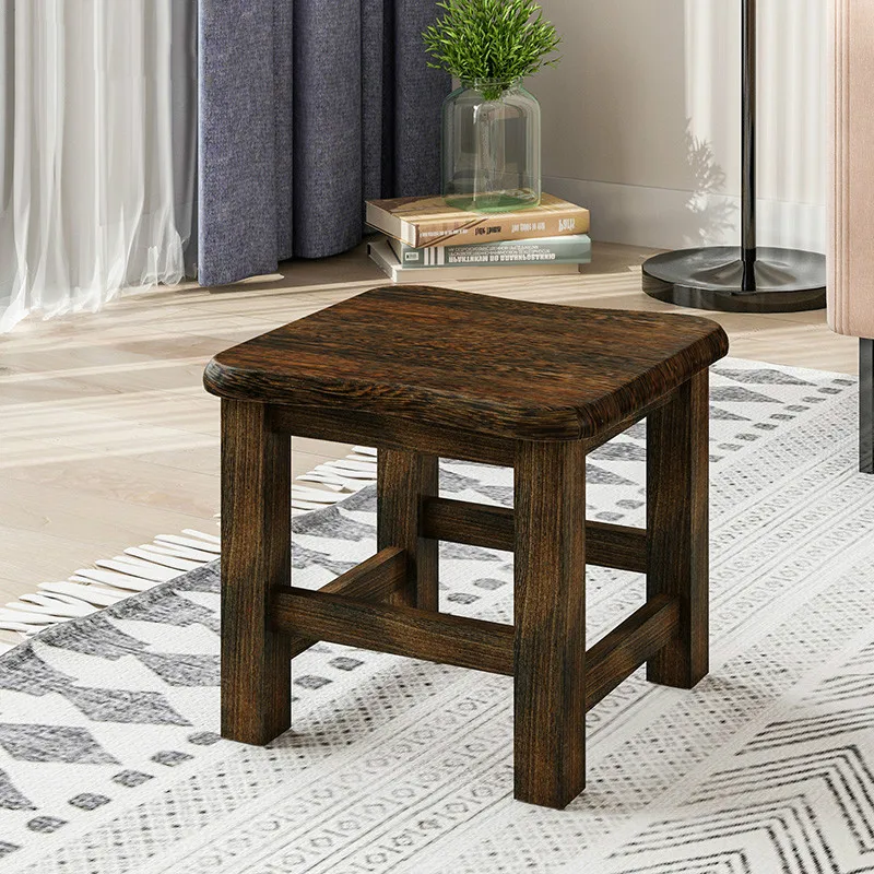 Low Stools Modern Home Solid Wood Small Square Ben... – Grandado