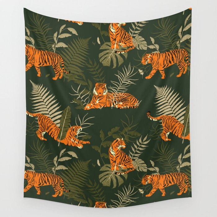 Tijger Adventure Tapijt Muur Opknoping Boho Decor ... – Grandado