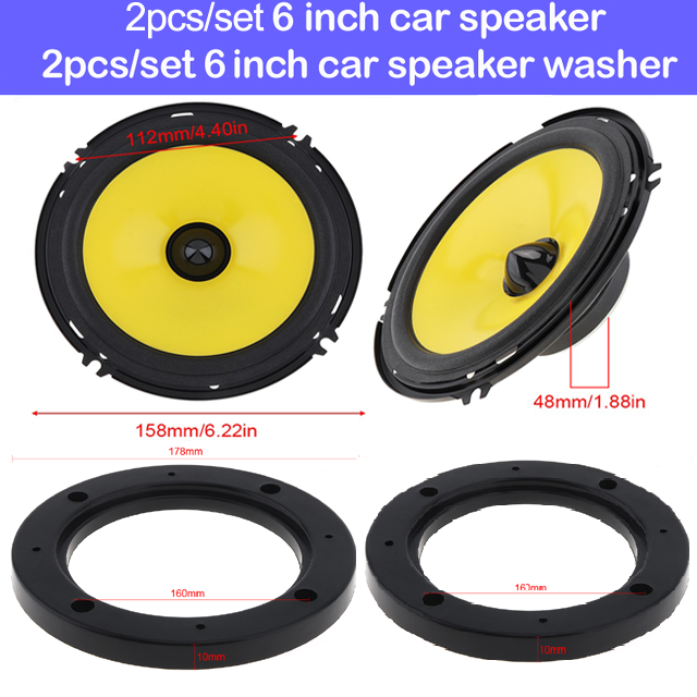 2pcs 4/5/6 Inch 600W Full Range Frequency Car Audi... – Grandado