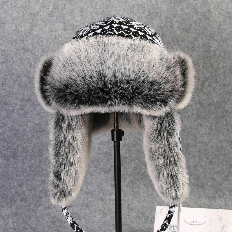 Women Warm Snow Knitting Bomber Hats Winter Russia... – Vicedeal
