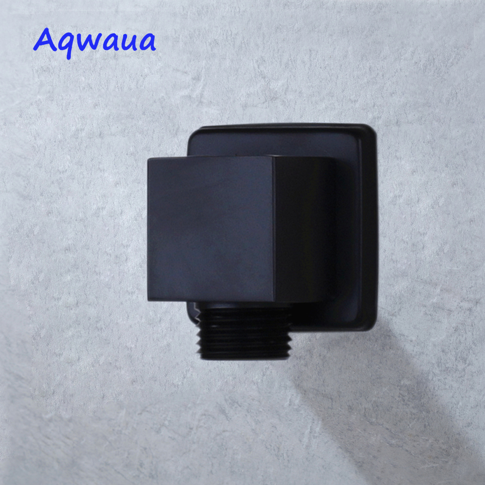 Aqwaua Black Chrome Shower Hose Connector Square A... – Vicedeal