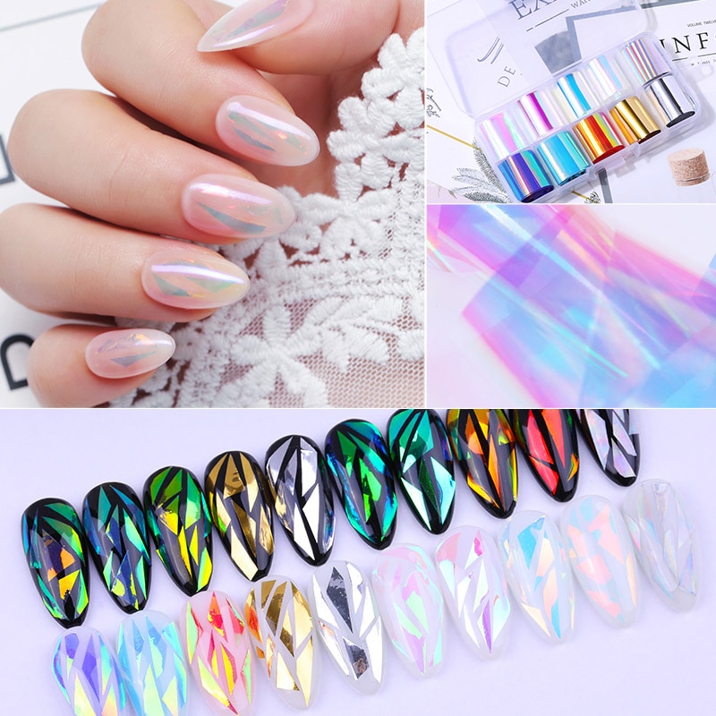1 Box/Pack Colorful Beauty idea nail Foils or Glas... – Vicedeal