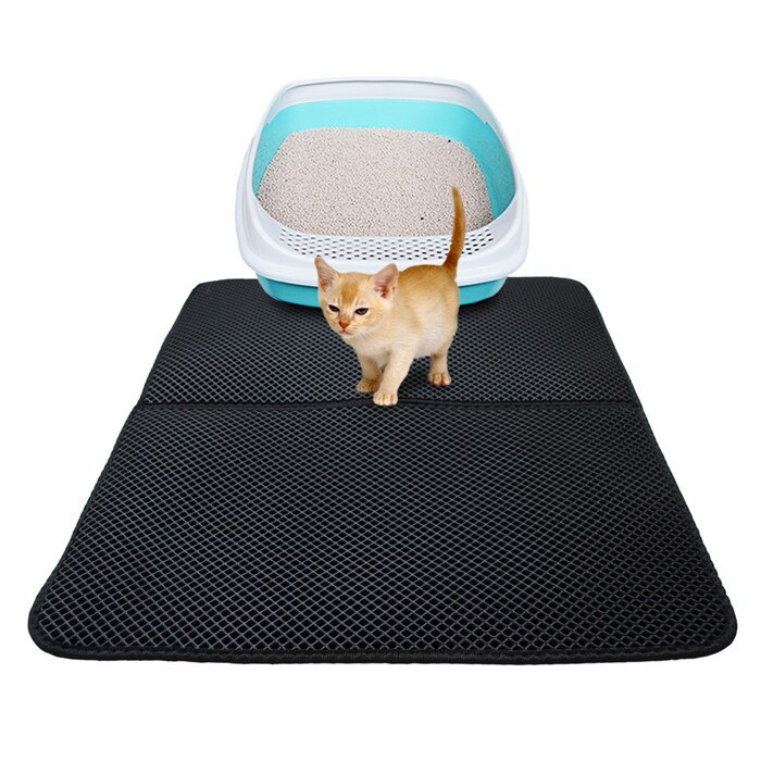 Pet Cat Litter Mat EVA Double-Layer Cat Litter Tra... – Grandado