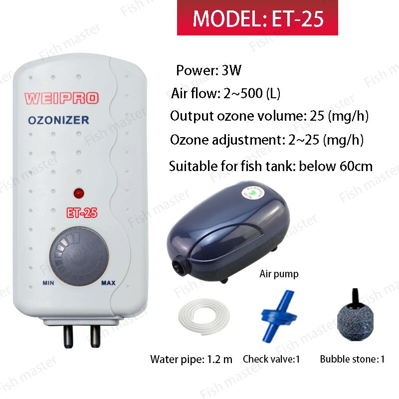 WEIPRO ET-25 ET-50 ET-100 ET-200 Fish tank ozone m... – Grandado