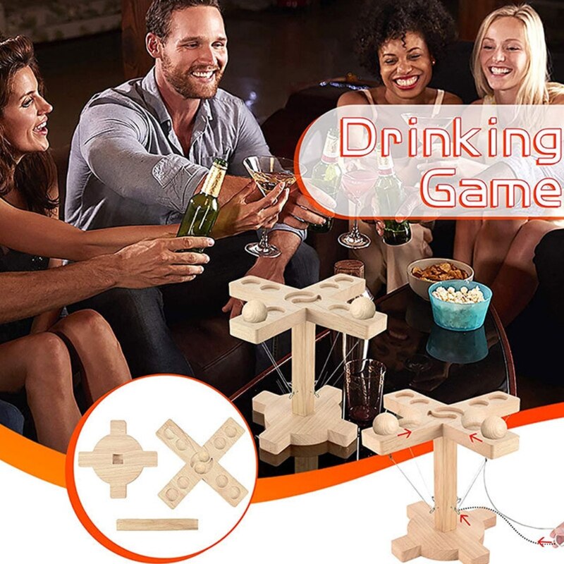 Handmade Wooden Loop Throwing Hook Bars Drink Game... – Grandado