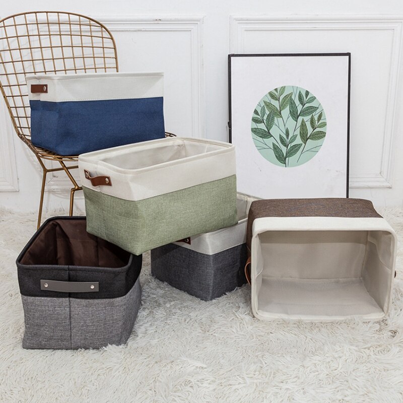 3 Pack Foldable Storage Bin Rugged Canvas Fabric C... – Grandado