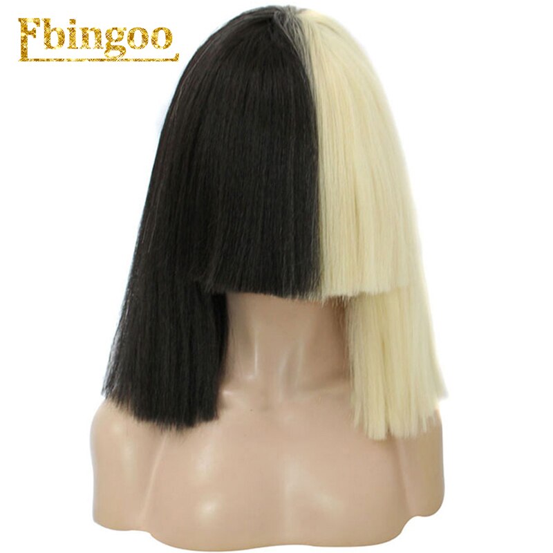 Ebingoo Bowknot + Half Blonde And Black Flat Bangs... – Grandado