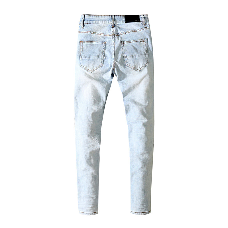 casual male trousers light-colored ripped men'... – Grandado