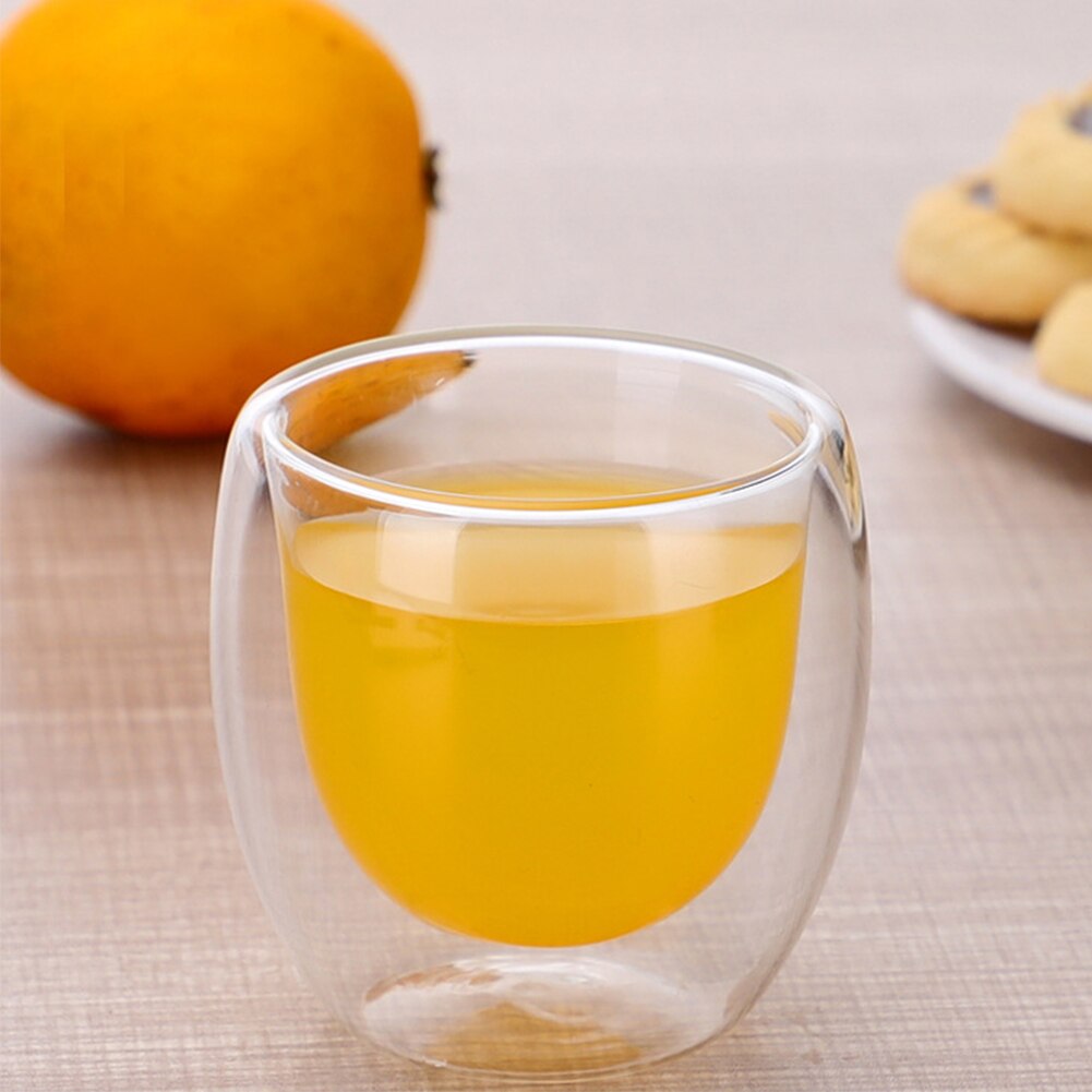 Mini Transparent Double Wall Glass Mug keep and co... – Grandado