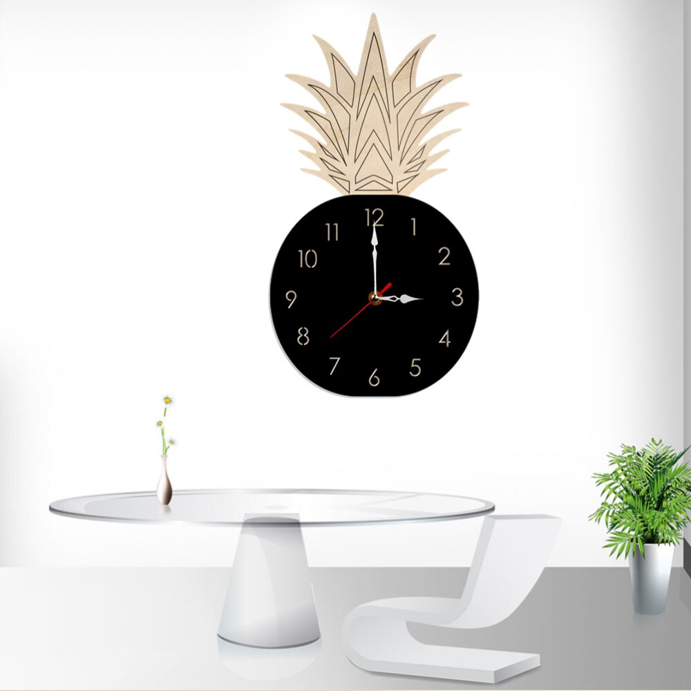 Quiet Pineapple Shape Wall Clock Cartoon Fruit Acr... – Grandado