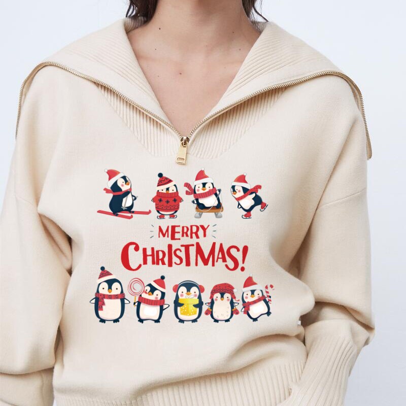 Cute Animal Little Penguin Merry Christmas Heat Tr... – Vicedeal