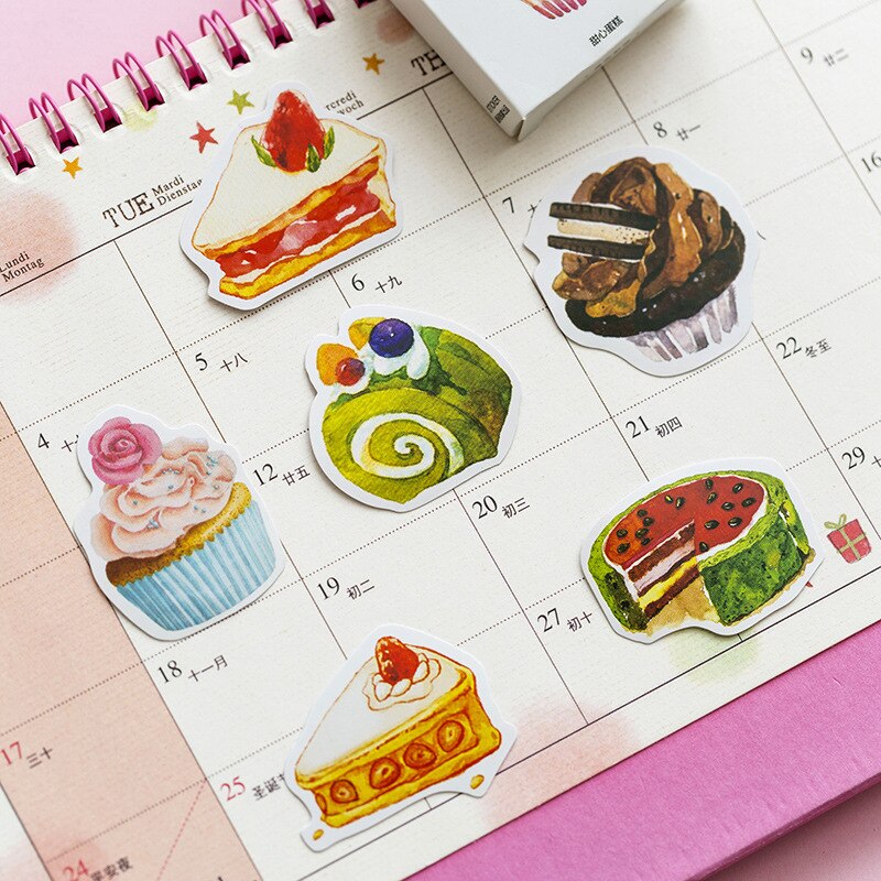 50pcs Cake Coffee Afternoon Tea Paper Stickers Kaw... – Grandado