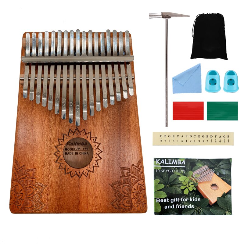 Kalimba 17 Keys Thumb Piano with Study Instruction... – Vicedeal