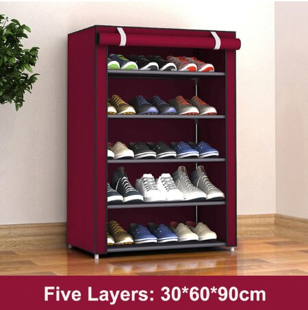 Multi-layer Shoe Rack Dustproof Cabinet Folding No... – Grandado